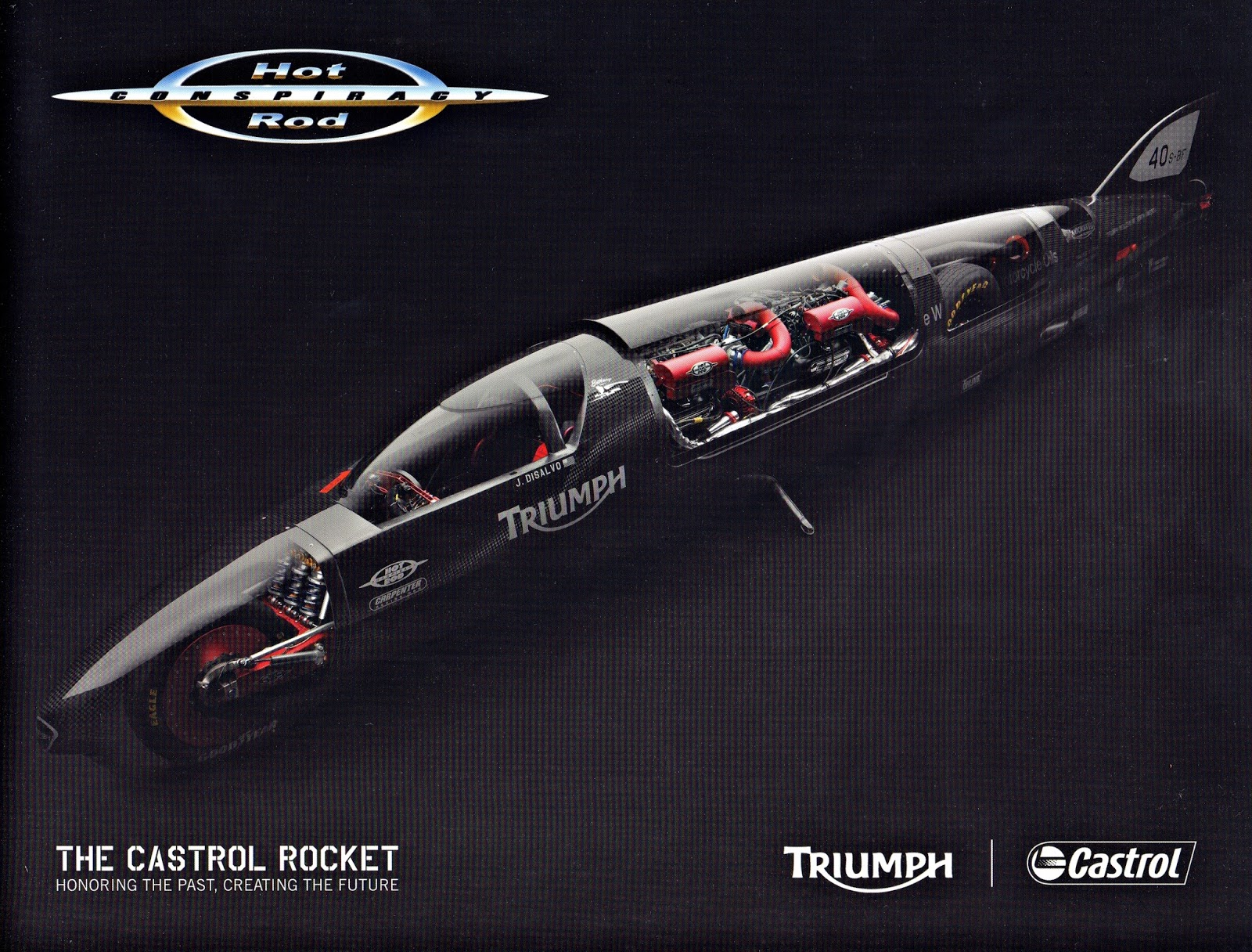 POPPA WHEELIE: Triumph Castrol Rocket