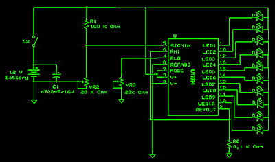 LM3914 battery level indicator