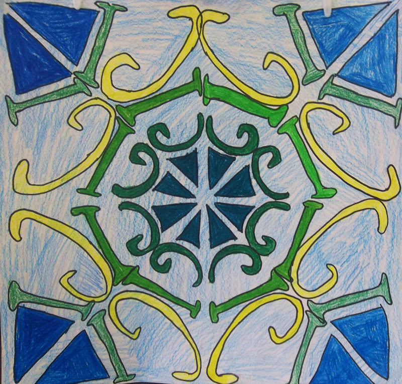 My Blue Art Room: Name Mandalas