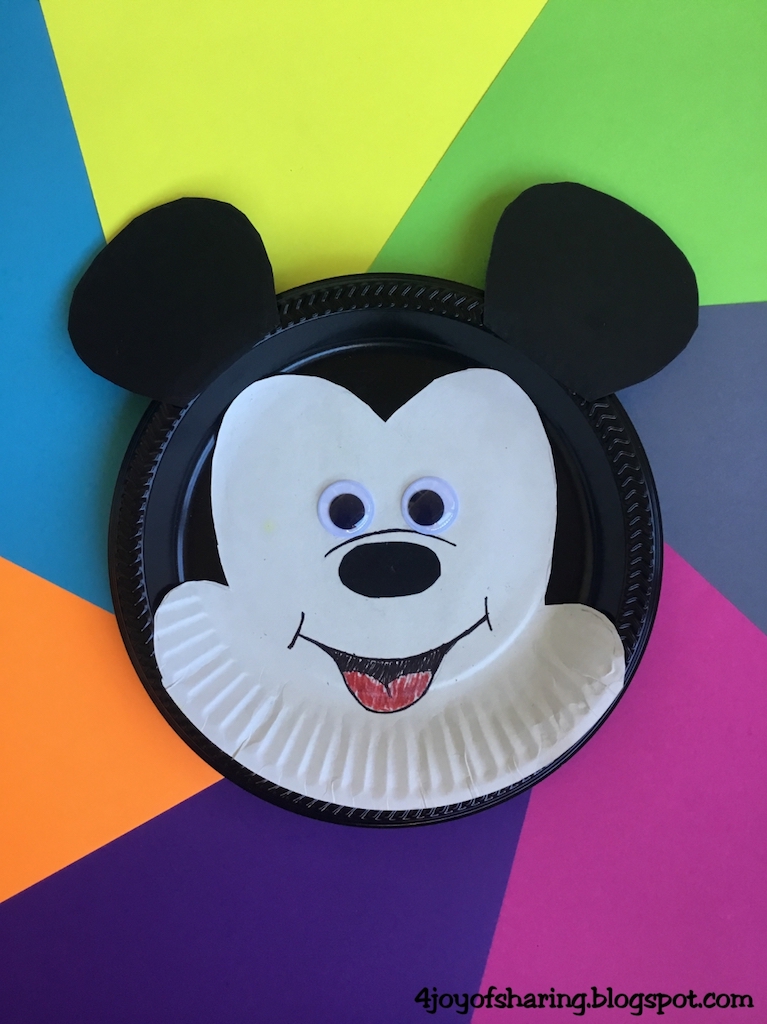 Paper Plate Mickey Mouse - The Joy of Sharing