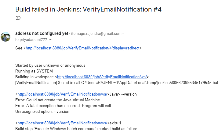 How to send email notification from Jenkins with TestNG Report?
