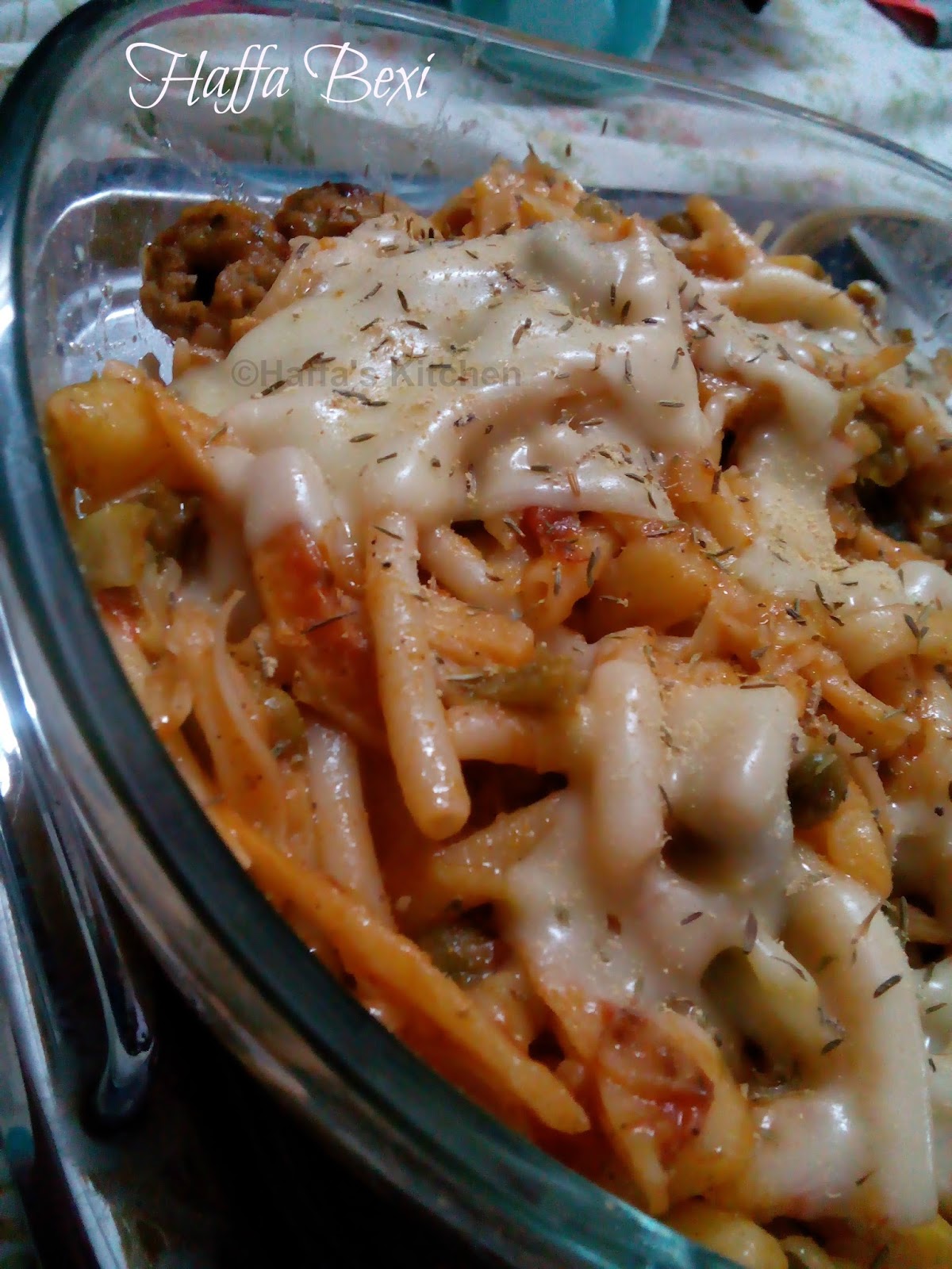 Cheesy Kebab Spaghetti | Haffa's kitchen adventures