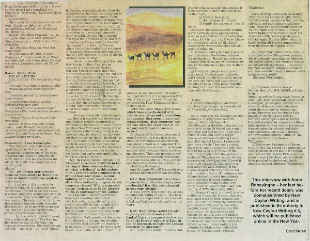 Sensory Accentuation: Anne Ranasinghe: In Memoriam