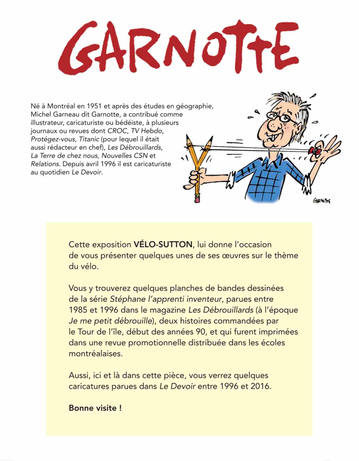 Encan des panneaux de l'expo Vélo Sutton, Lyne Bessette et Garnotte