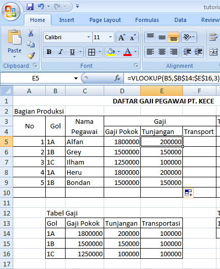 Tutorial / Cara Menggunakan Rumus VLOOKUP dan HLOOKUP PADA Microsoft ...