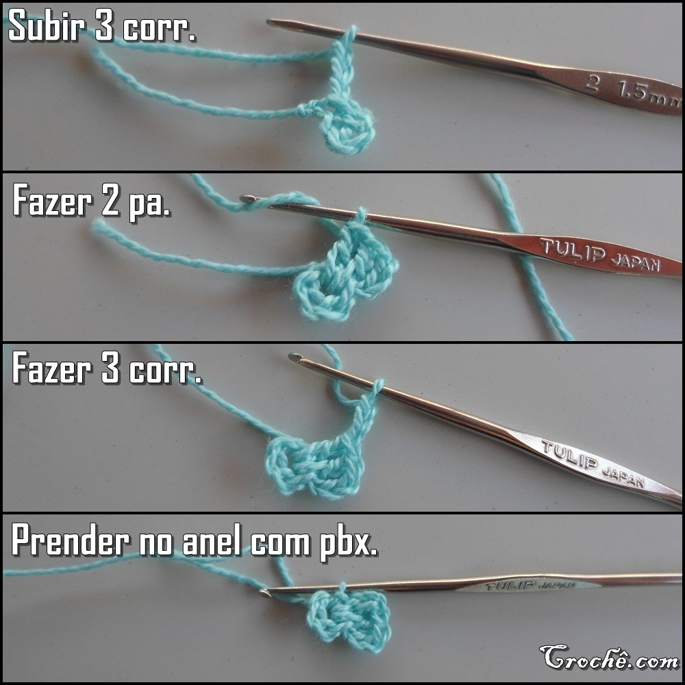 Cris Crochê com Amor: PASSO A PASSO FLOR DE CROCHE PARA INICIANTES