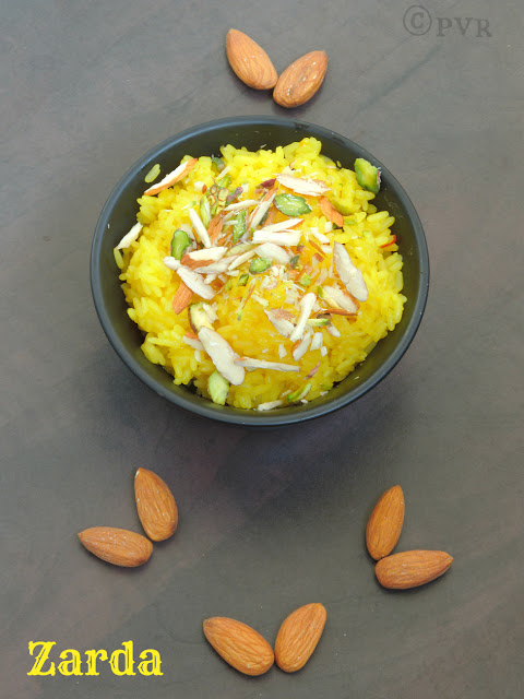 Priya's Versatile Recipes: Zarda - Sweet Saffron Rice