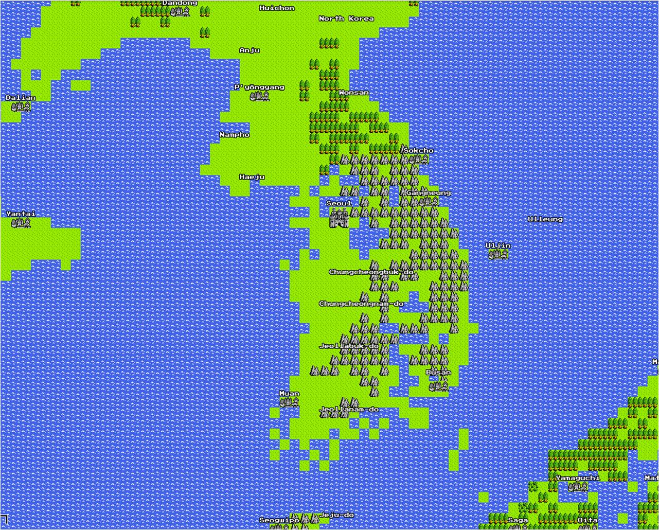 8 Bit Map Of The World - Map