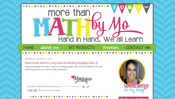 More Than Math by Mo | blog design | Designs By Kassie
