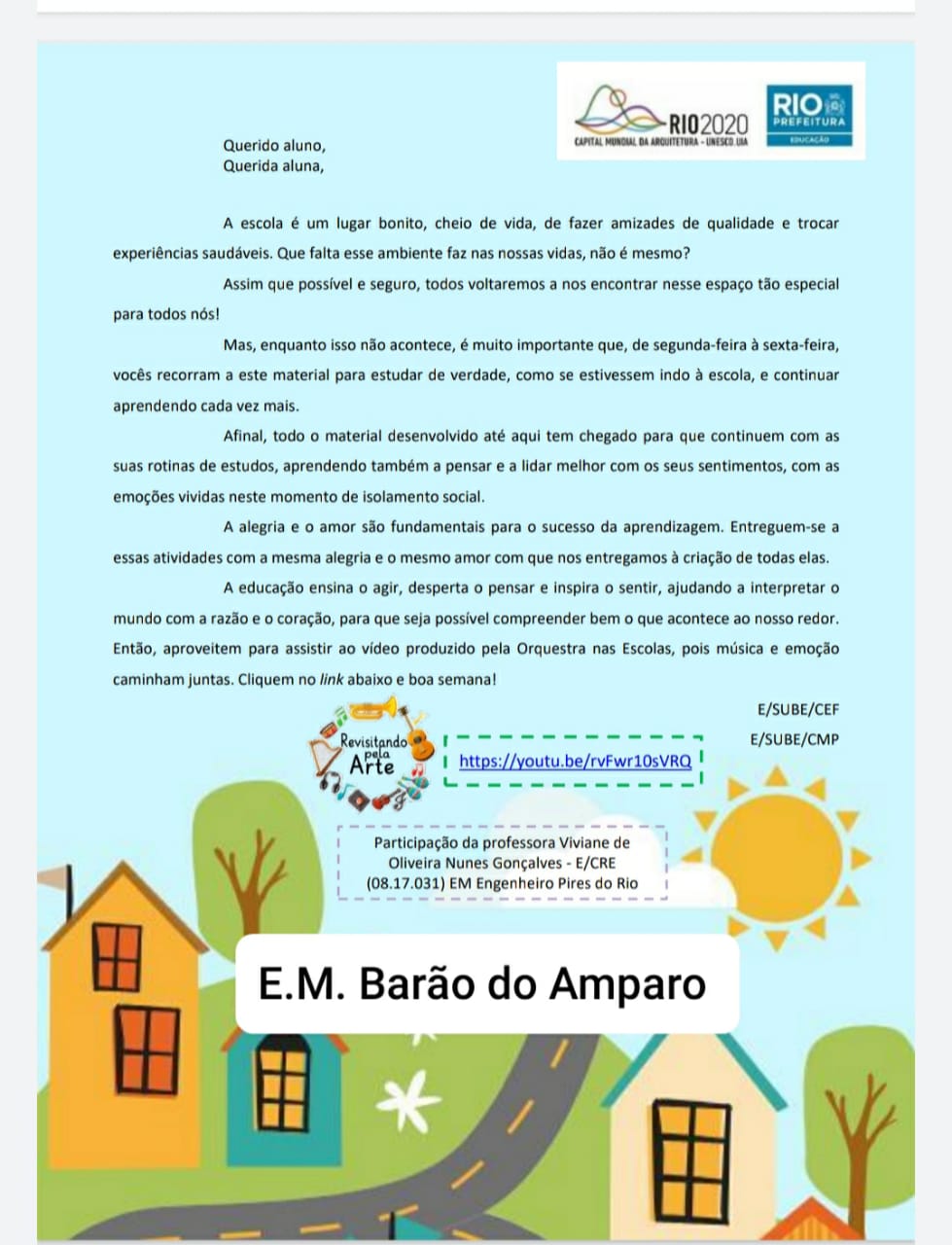Escola Municipal Barão do Amparo: MATERIAL LIBERADO - SME