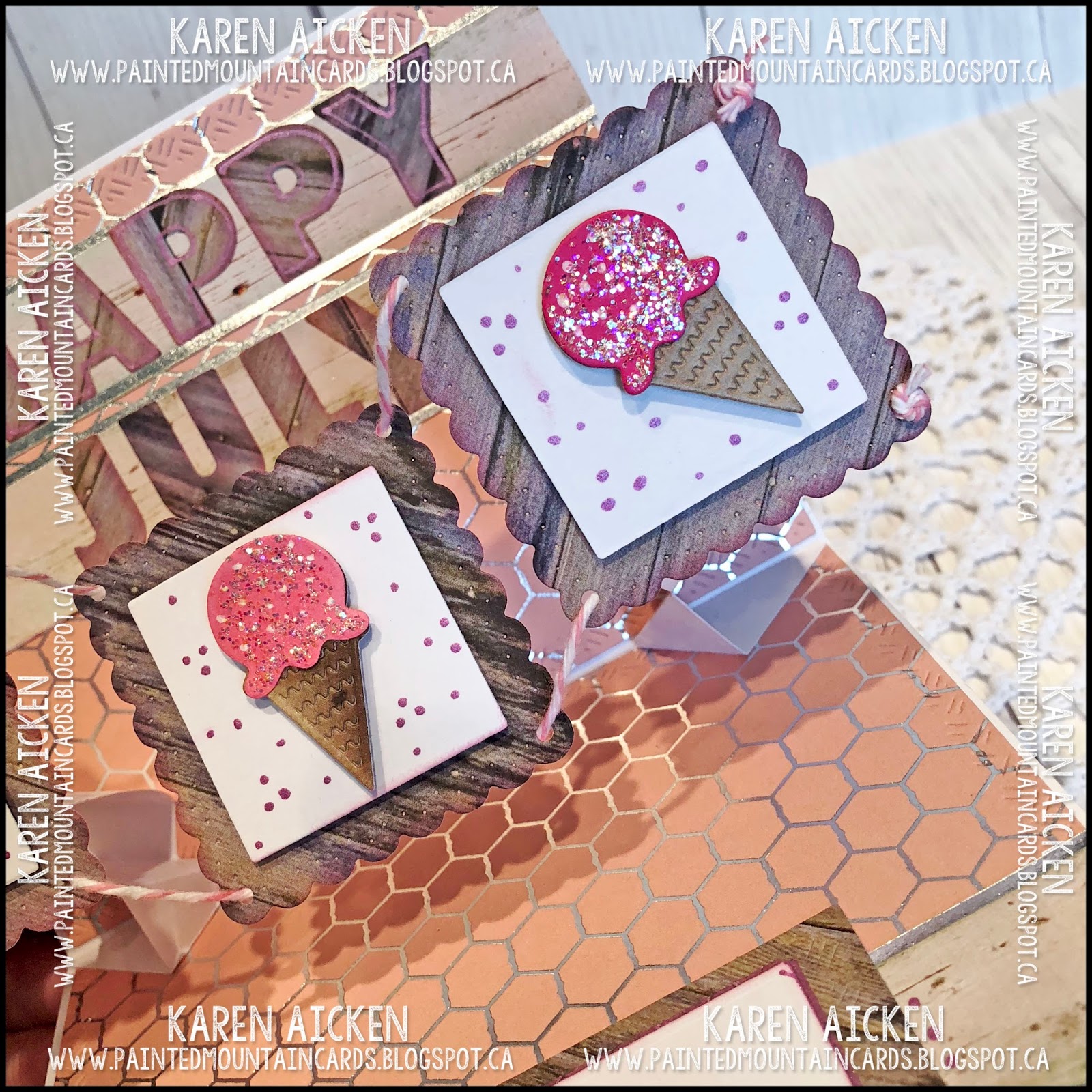 Painted Mountain Cards: Happy July Pop-Up Card