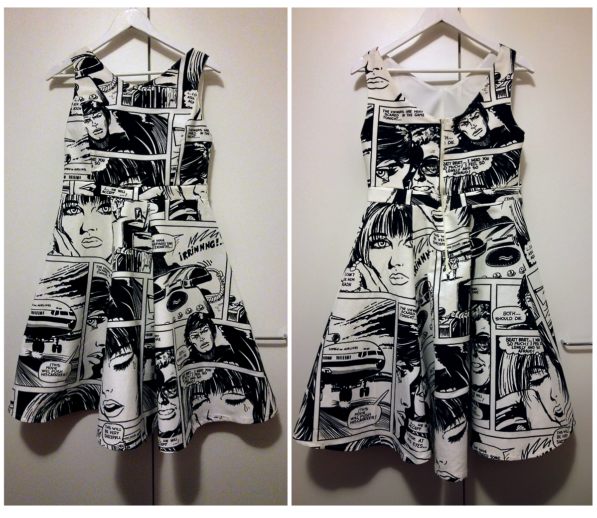 Sew Scoundrel: Comic strip dress from a curtain