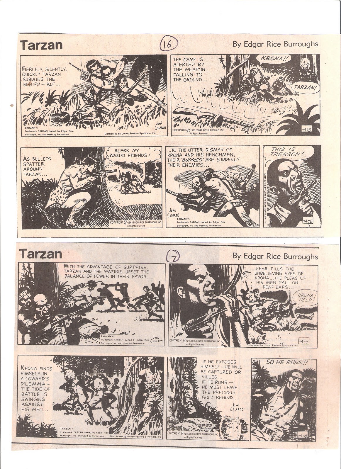 doctor who loved comics: JOHN CELARDO'S- TARZAN[BY EDGAR RICE BURROUGHS]