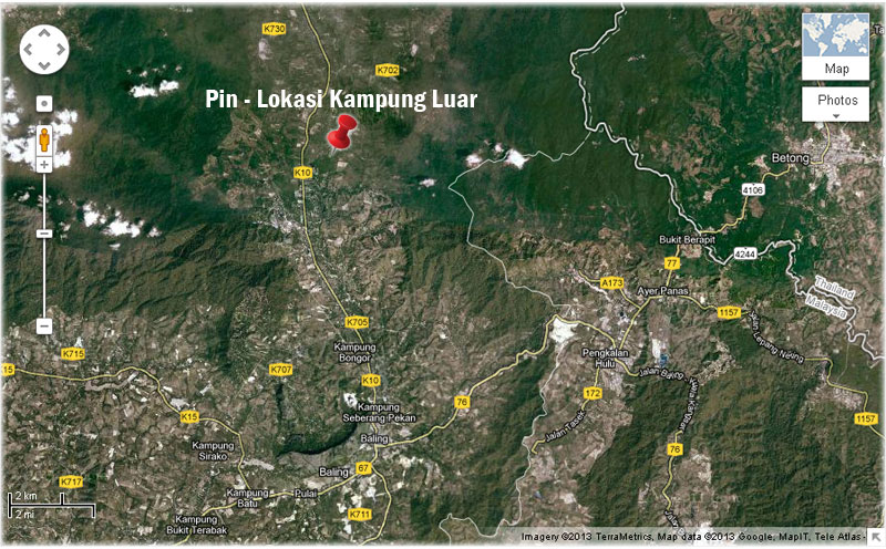 PETA LOKASI ~ Kampung Luar Mukim Siong Baling Kedah Darul Aman