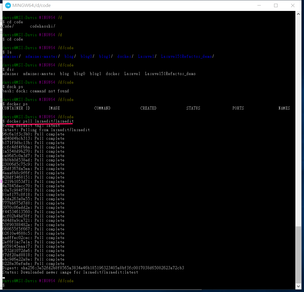搭建 Docker(laraedit-docker) 取代 Laravel Homestead 開發環境
