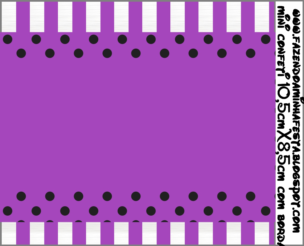 Black Polka Dots in Purple: Free Printable Candy Bar Labels. | Oh My ...