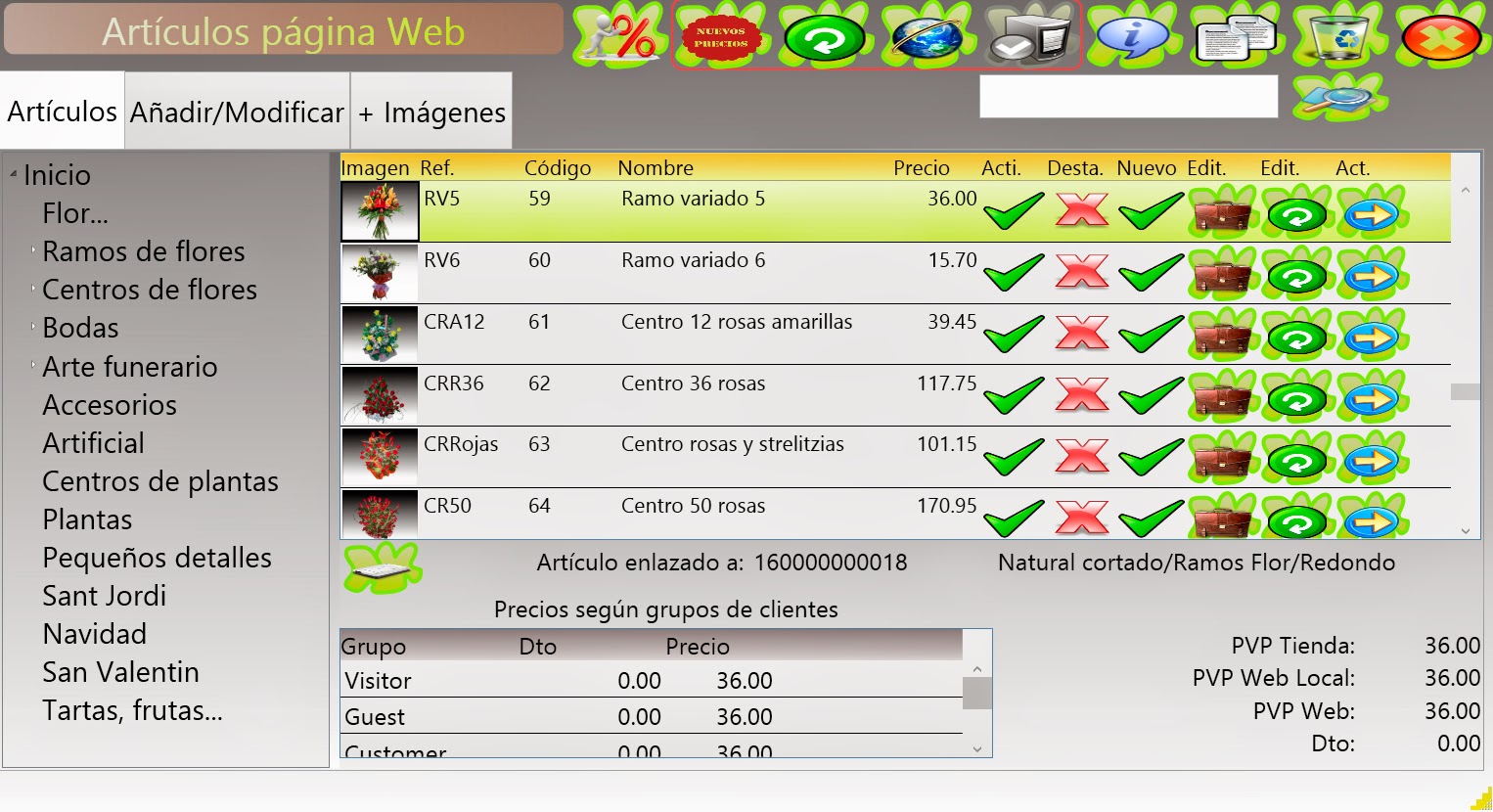 PlantSoft - Software para floristerias: Mas detalles del funcionamiento