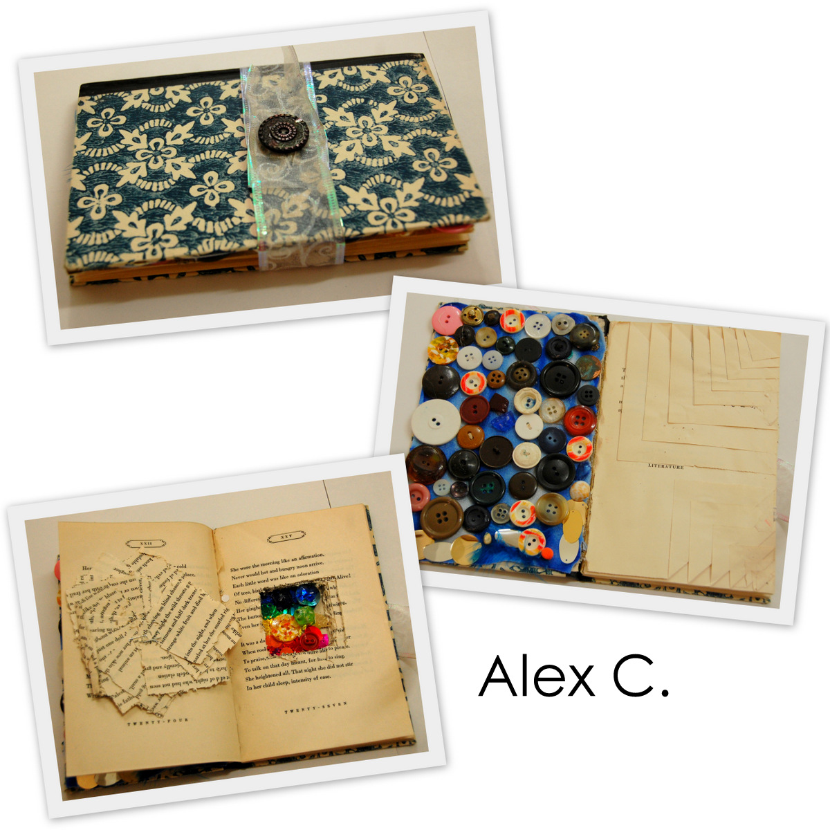 The New Hope Art Gallery: High School Art: Altered Book Pages