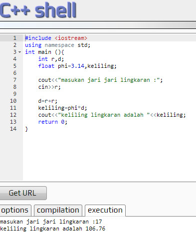 Contoh Program C++ Menghitung Keliling Lingkaran - Blog Iseng ...