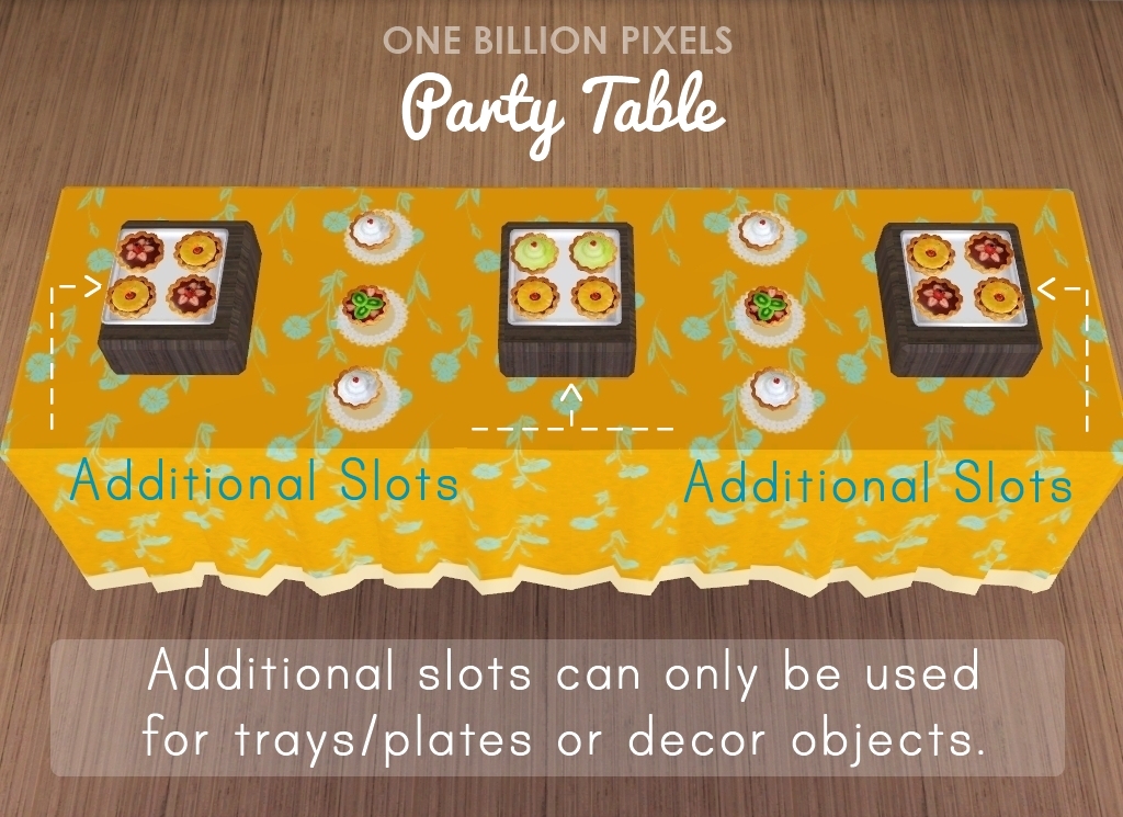 Party Add Ons (Table & Food Cart) - One Billion Pixels