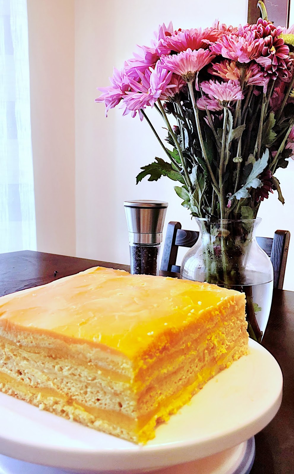 Passion Fruit and Mango Opera Cake