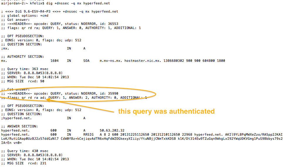 Ken Felix Security Blog: dnssec godaddy & validations