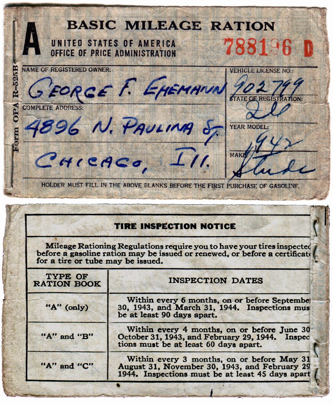 Just A Car Guy: WW2 mileage ration sticker and info