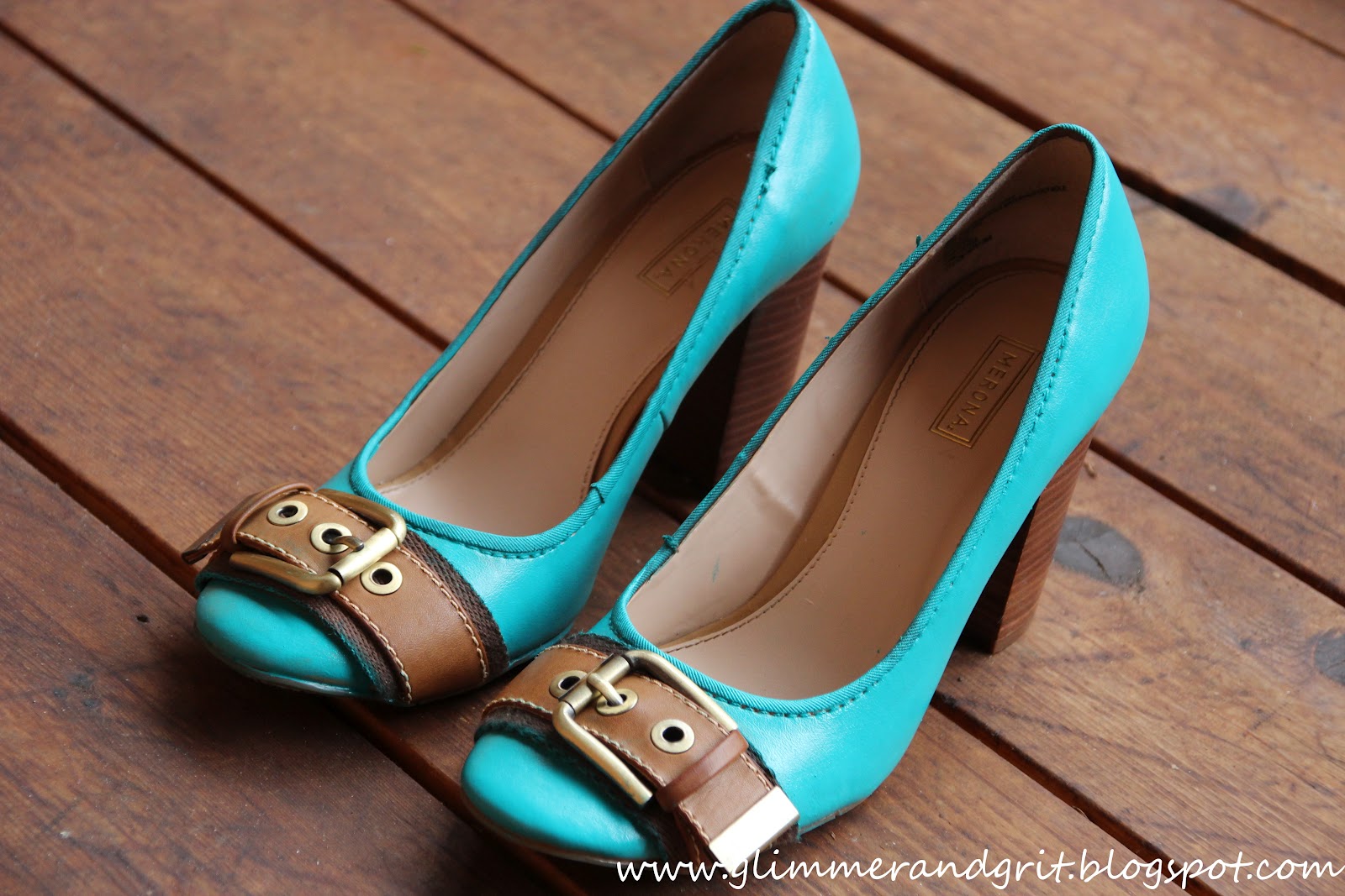 Glimmer And Grit: DIY Color-Block Heels