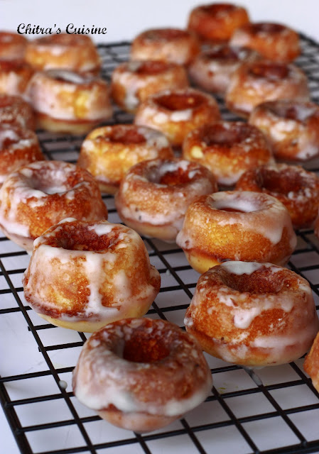 Chitra's Cuisine: Baked Mini Cake Doughnuts