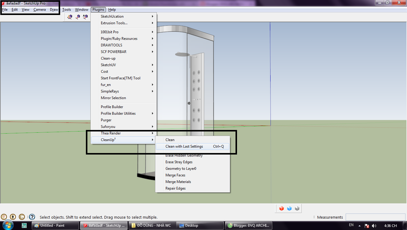 NGUYỄN THỊ THƯƠNG: Sketchup - Để có một file sketchup nhẹ nhất