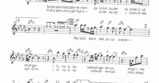 NOTE | DOMACE I STRANE: SANJAO SAM NOĆAS DA TE NEMAM NOTE AKORDI TEKST NOTE | DOMACE I STRANE: SANJAO SAM NOĆAS DA TE NEMAM NOTE AKORDI TEKST