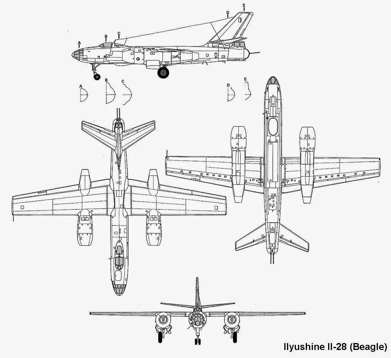 AIRPLANE SCALE MODELKIT: Ilyushin Il-28 Beagle