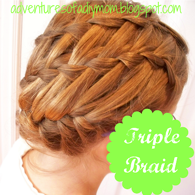 Mini Hair Series - Triple Braid - Adventures of a DIY Mom