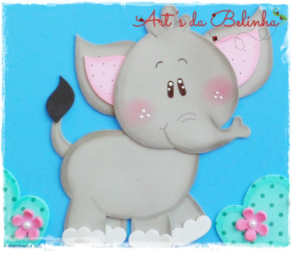 Molde de elefante em eva - Ver e Fazer