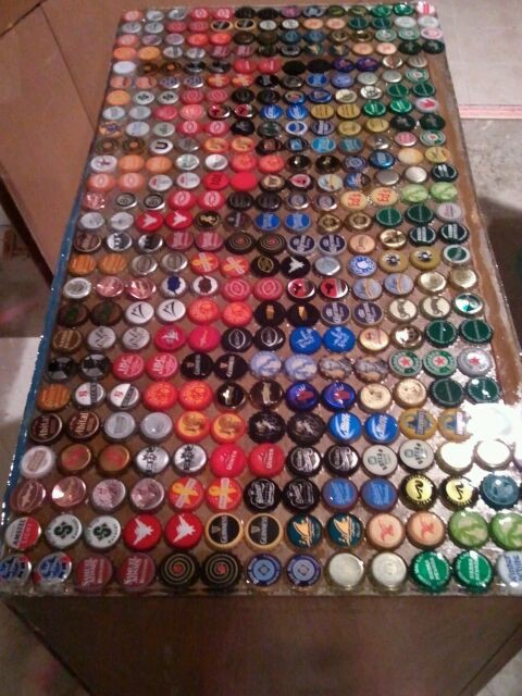 Sidebar of the Peanut Gallery: Chevron Beer-Cap Mini Bar