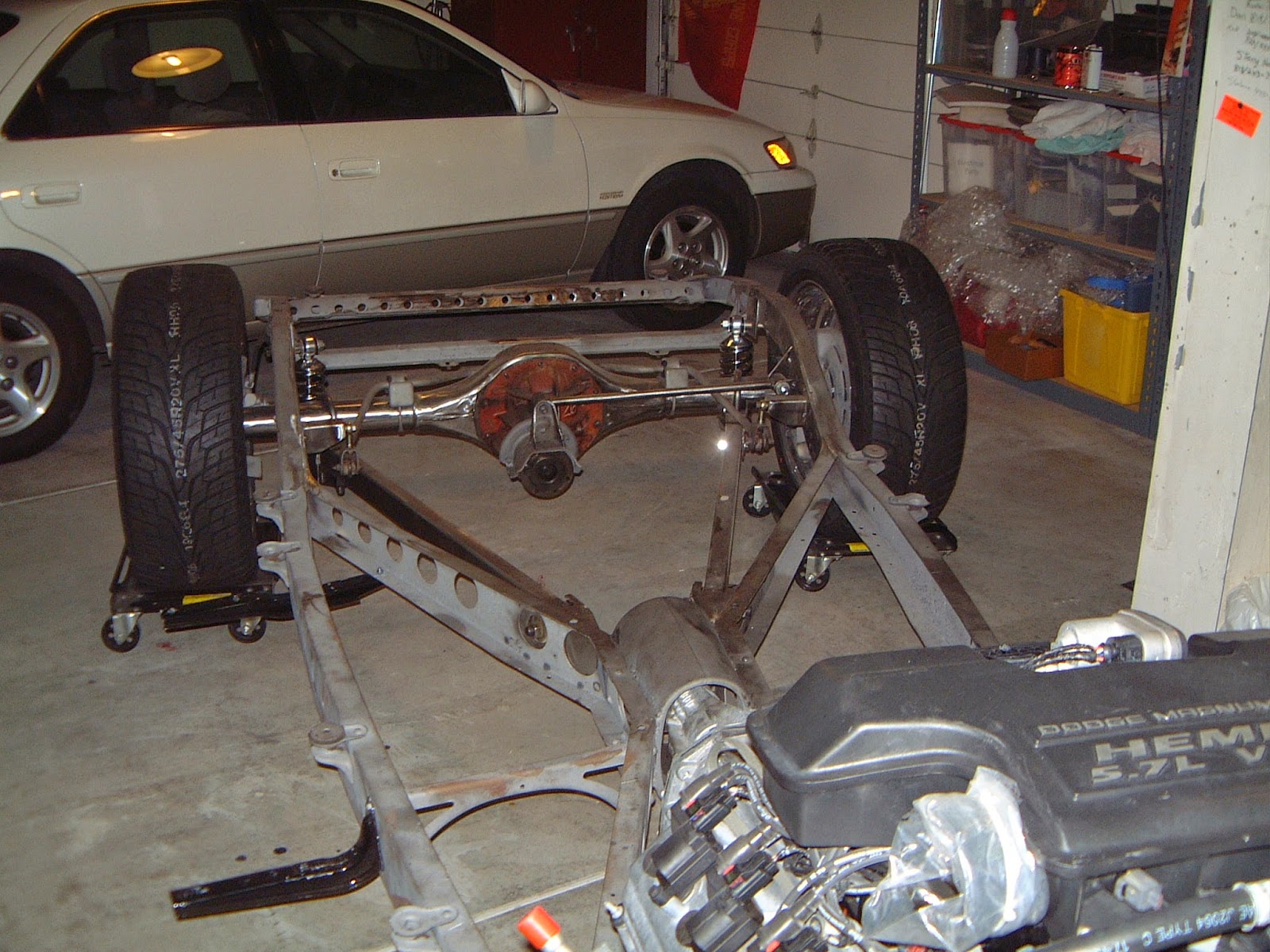 1937 Plymouth: Rear Coil Over Shocks installed.