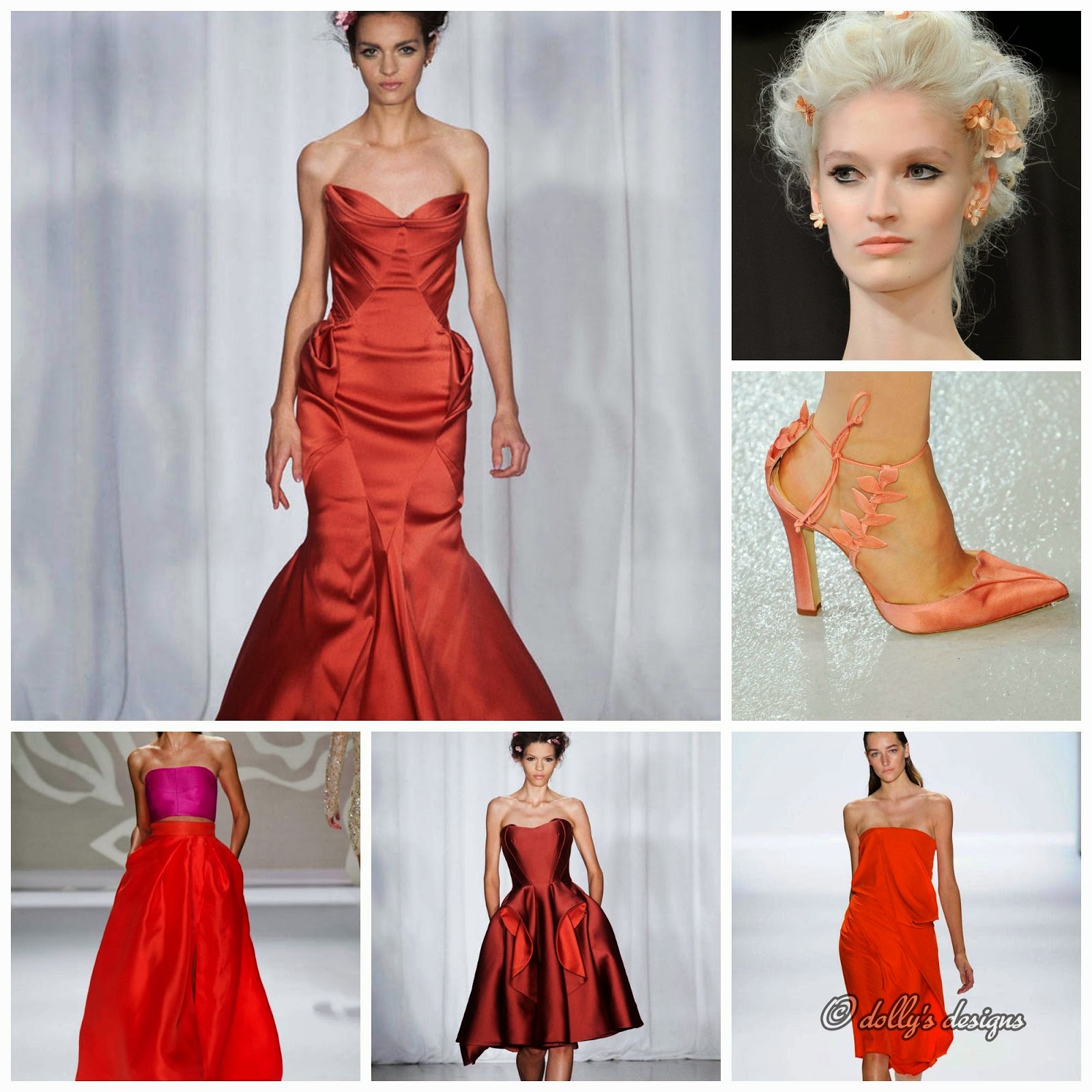 dolly's designs: Fashion Orange Colors in Fashion and Fabrics