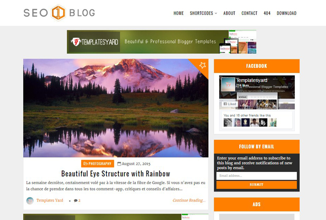 Seo Blog Responsive Blogger Template | Templatesyard: Free Blogger ...