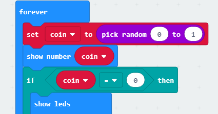 microbit: Coin toss