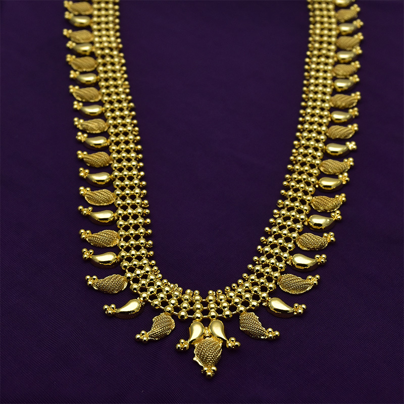 Traditional Gold Plated Mango Long Chain Buy Online|Kollam Supreme