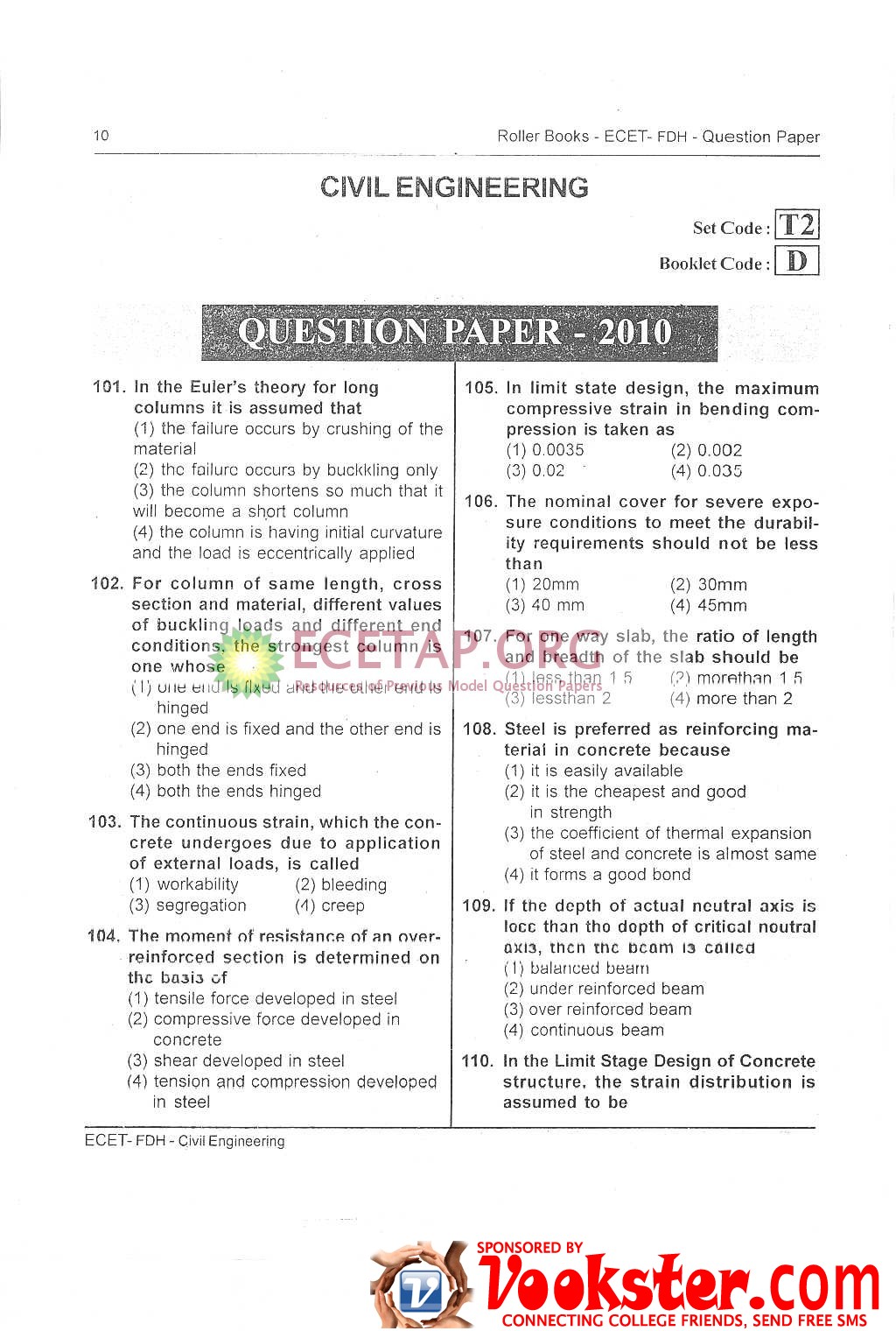 ECETAP - 2016, Previous, Model Papers, Question Papers EEE,ECE,SCE ...