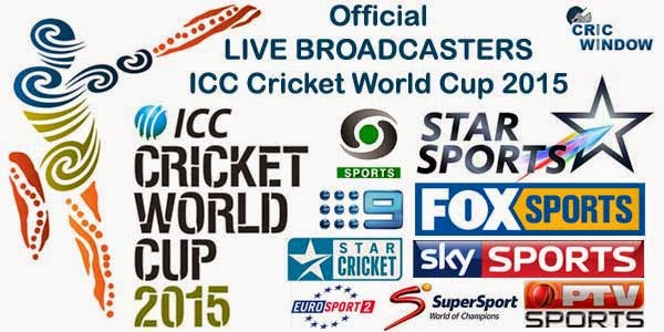ICC World Cup 2015 - Live Broadcasting TV Channels ~ Cricket India