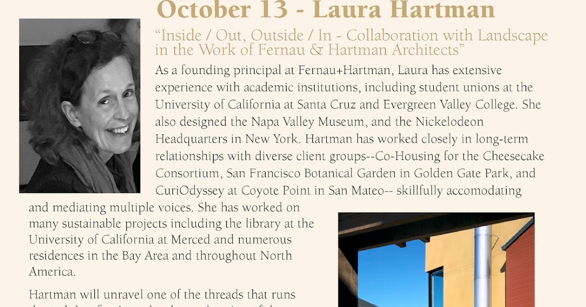 Fernau & Hartman Updates: Laura Hartman Lecture at Berkeley City Club