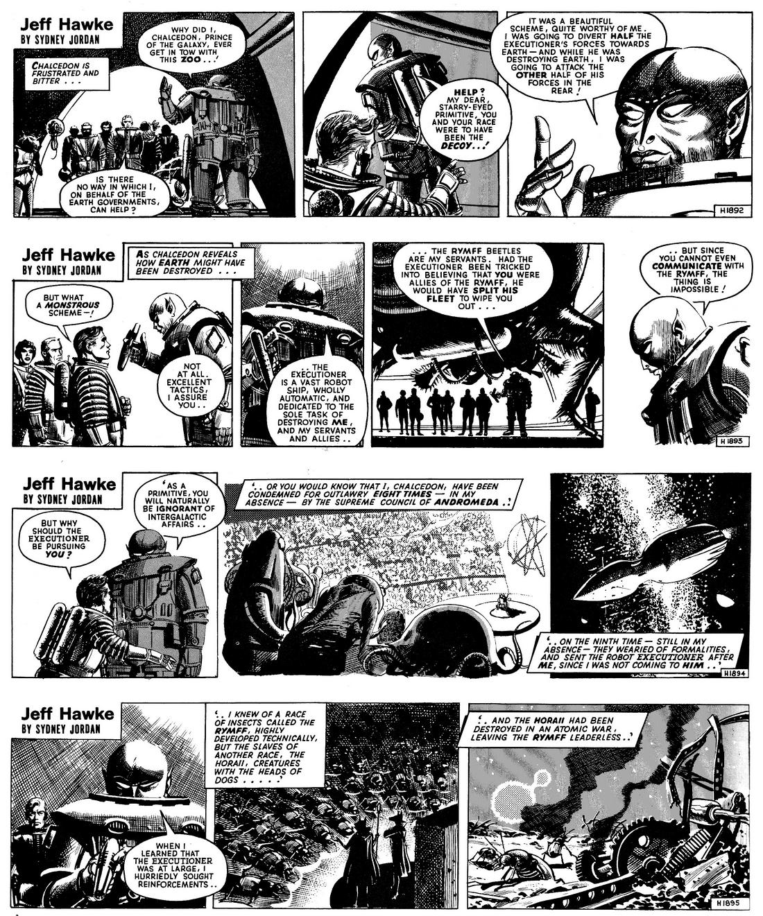 Hairy Green Eyeball 3: Jeff Hawke — UK Science Fiction comic strip ...