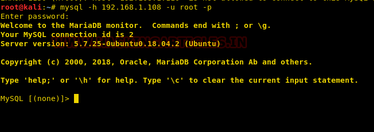 Penetration Testing on MYSQL (Port 3306) - Hacking Articles