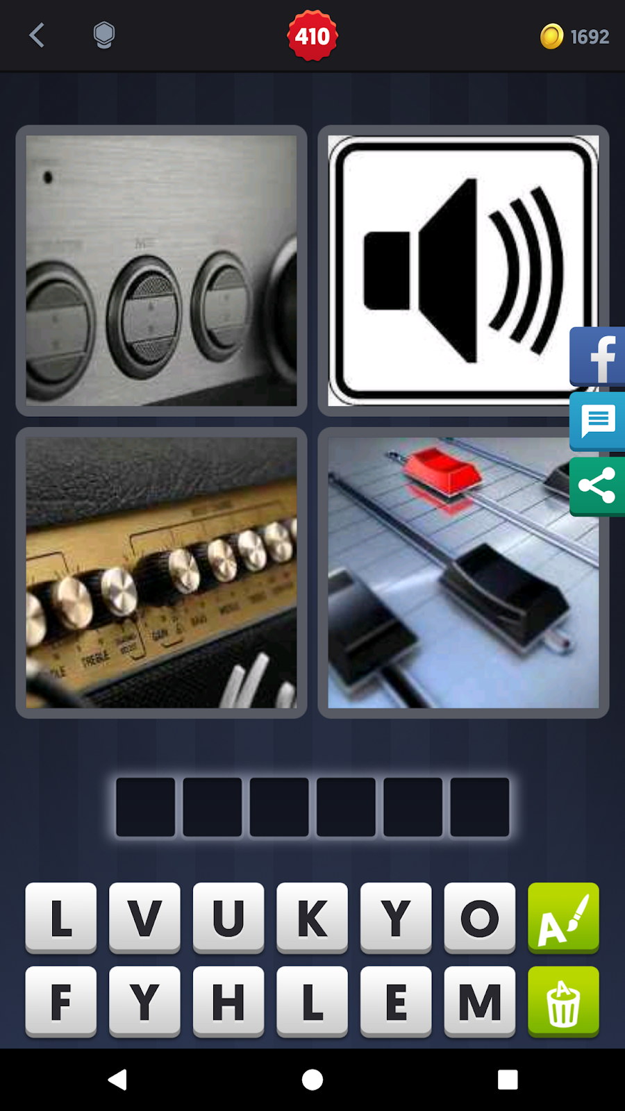 4 Pics 1 Word Answers Solutions: LEVEL 410 VOLUME