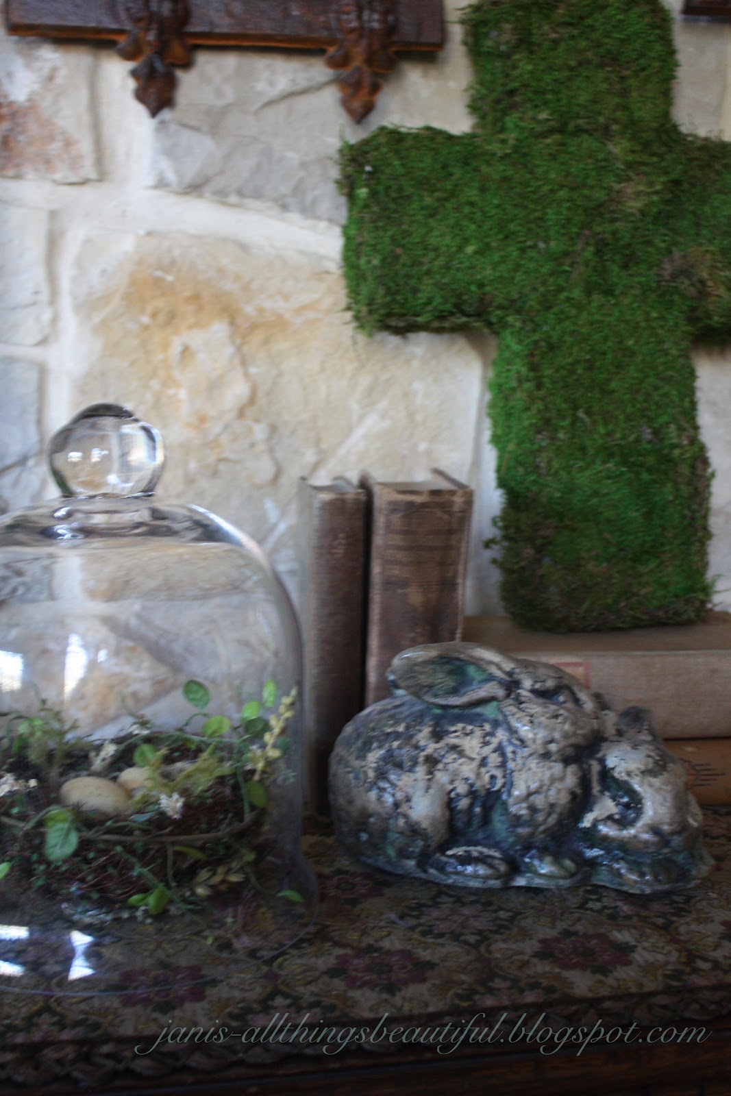 All Things Beautiful: Moss Cross DIY - Spring Entryway Decor