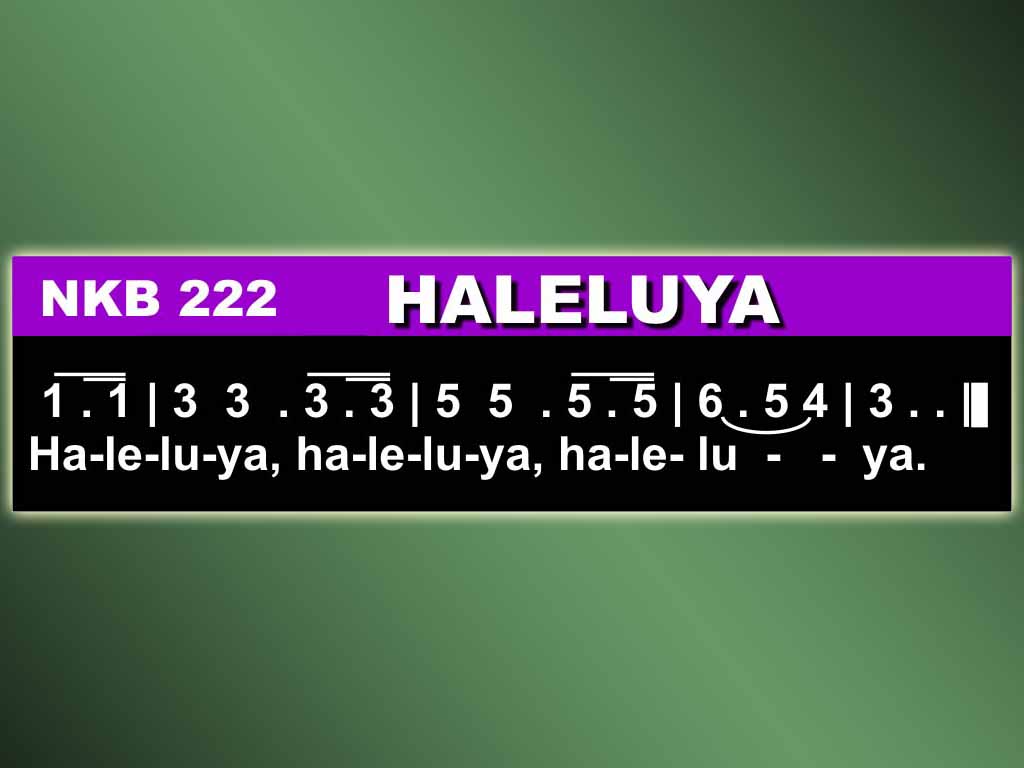 Lirik dan Not NKB 222 Haleluya