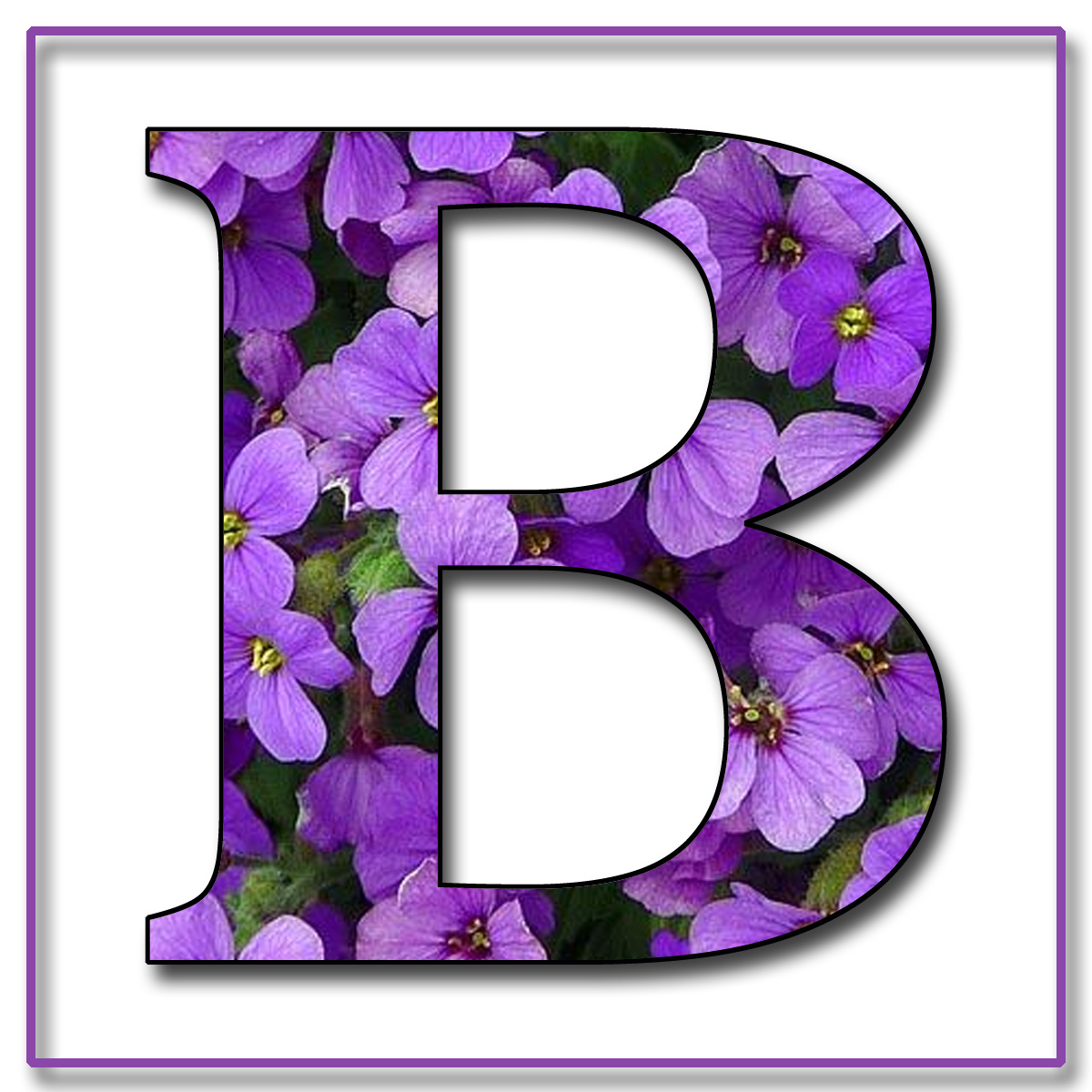 GRANNY ENCHANTED'S BLOG: "Purple Flowers" Free Scrapbook Alphabet ...
