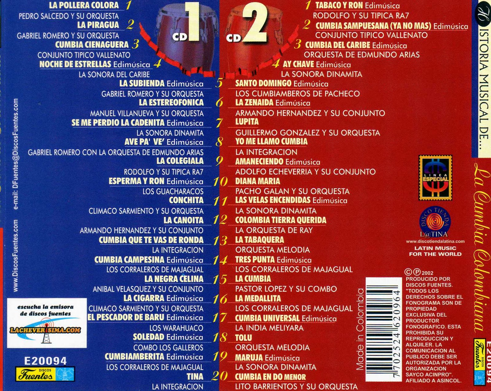 MELODIAS DE COLOMBIA: HISTORIA MUSICAL DE... LA CUMBIA COLOMBIANA: 40 ...